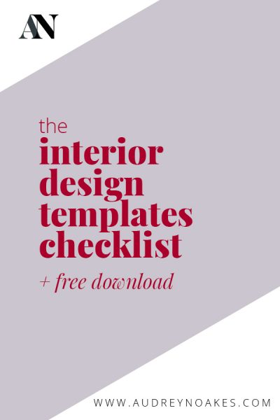 The Interior Design Templates Checklist - Audrey Noakes