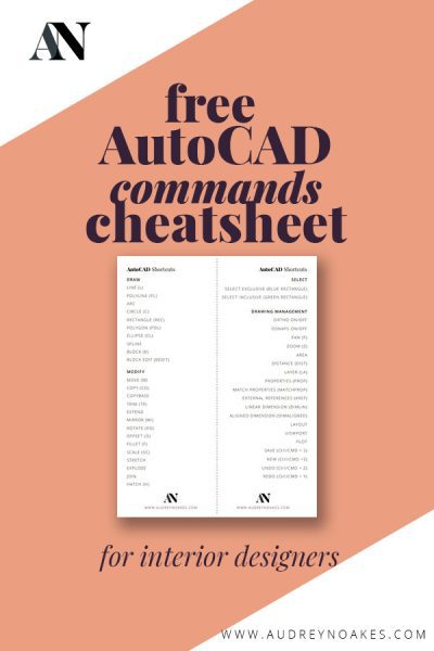 autocad commands cheatsheet pin - Audrey Noakes