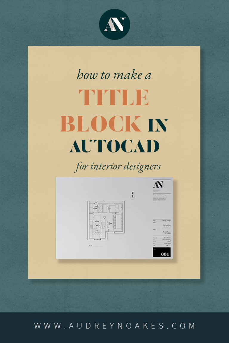 How to make an AutoCAD Title Block Template - Audrey Noakes