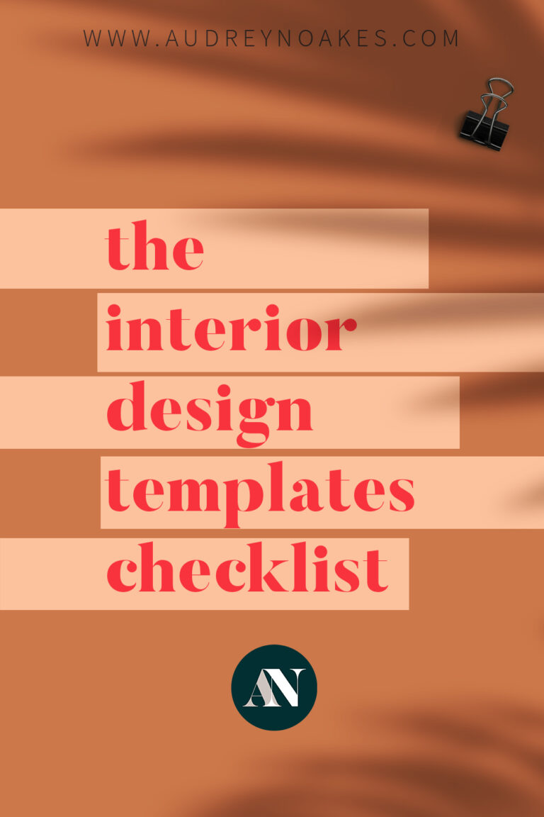 The Interior Design Templates Checklist - Audrey Noakes