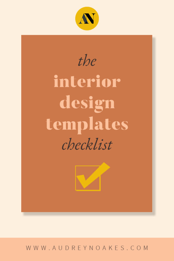 The Interior Design Templates Checklist - Audrey Noakes