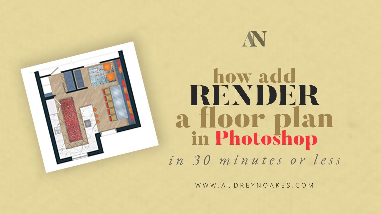 How to render a floor plan in Photoshop: Adding color and texture ...
